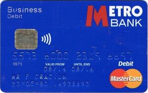 Bank Card: Metro Bank Business (Metro Bank, United Kingdom of Great ...
