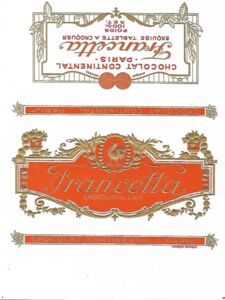 Chocolate Wrapper: Francetta Milk chocolate (Chocolat Continental ...