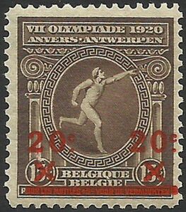 Stamp: Marathon Runner - surcharged (Belgium(Summer Olympic Games 1920 ...