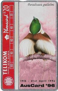 Phonecard: Paradisaea Guilielmi (Telikom Papua New Guinea, Papua New ...