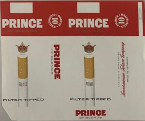 Cigarette Pack: Prince 10 (DenmarkCol:DK-CT-0047