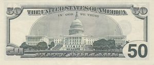 Banknote: 50 Dollars (United States of America(2001 Federal Reserve ...
