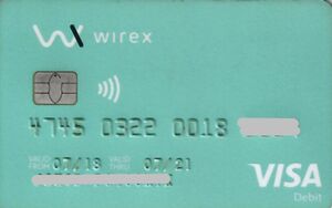 Bank Card: Wirex - Visa (Wirex, United Kingdom of Great Britain ...