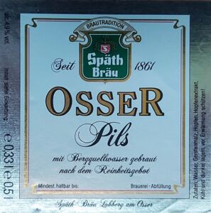 Drink Label: Späth Bräu Osser Pils (Späth Bräu, Germany, Federal ...