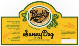 Drink Label: Sunny Dog (Pivovar Antoš Slaný, Czech RepublicCol:CZ-BEER ...