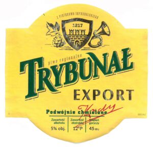 Štítok z nápoja: Trybunał Eksport (Browar Piotrków Trybunalski ...