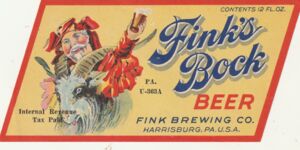 Drink Label: Finks bock beer (Fink Brewing Co., United States of ...