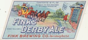 Drink Label: Finks derby ale (Fink Brewing Co., United States of ...