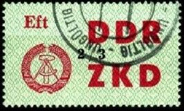 Stamp: Operation check list of ZKD for VVB-Erfurt (Germany, Democratic ...