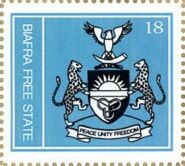 Stamp: Coat of arms (Cinderellas(Nigeria : Biafra) Col:NG-BI 2010-01/1
