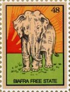 Stamp: Elephant (Nigeria: Cinderella Stamps(Biafra) Col:NG-BI 2010-03/1