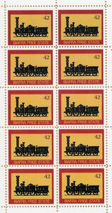Stamp: Steam locomotive (Cinderellas(Nigeria : Biafra) Col:NG-BI 2010-09