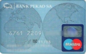 Bank Card: World Map (Bank Polska Kasa Opieki SA/Bank Pekao SA ...