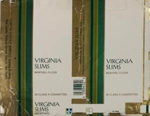Cigarette Pack: Virginia Slims .Menthol (United States of AmericaCol:US ...