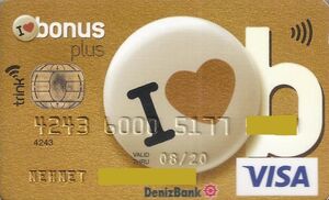 Banka Kartı: Bonus Plus T- rink (Denizbank, TürkiyeCol:TR-VI-0486