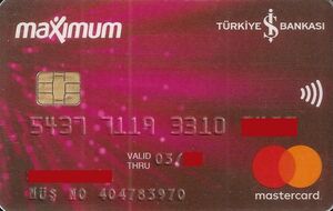 Bank Card: Maximum (Türkiye İş Bankası, Türkiye (Turkey)Col:TR-MC-0486