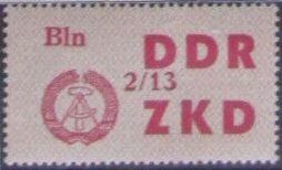 Stamp: Operation check list of ZKD for VVB-Berlin (Germany, Democratic ...