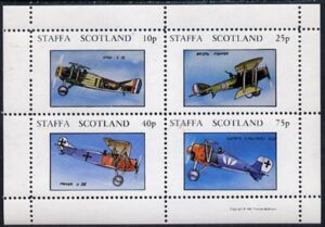 Stamp: Bi-planes (Scotland, Staffa: Cinderella Stamps(Bi-planes 1981 ...