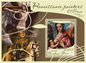 Stamp: Art Renaissance painters El Greco (Burkina Faso: Illegal Stamps(Burkina Faso) Col:BF 2017 ...