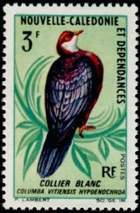 Stamp: Metallic Pigeon (Columba vitiensis hypoenochroa) (New Caledonia ...