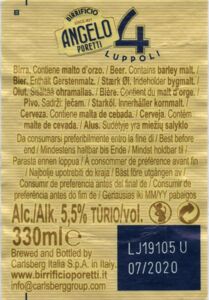 Drink Label: 4 Angelo Poretti (Birrificio Angelo Poretti / Carlsberg ...