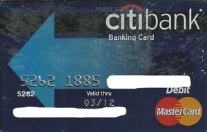 Bank Card: Debit Card › CITIbank Banking Card (Citibank, United States ...