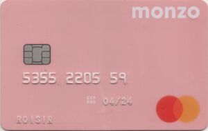 Bank Card: Monzo 12/19 (Monzo Bank, United Kingdom of Great Britain ...