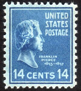 Stamp: Franklin Pierce (1804-1869), 14th President of the U.S.A ...