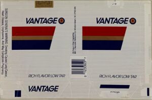 Cigarette Pack: Vantage (United States of AmericaCol:US-CT-0521