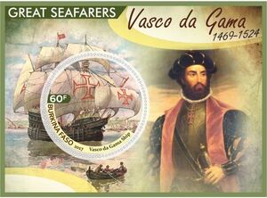Stamp: Great People Great seafarers Vasco da Gama (Cinderellas ...