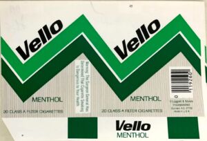 Cigarette Pack: Vello Menthol (United States of AmericaCol:US-CT-0558