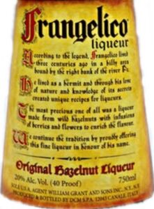Drink Label: Imported Frangelico Hazelnut (Barbero 1891 S.p.A.- Canale ...