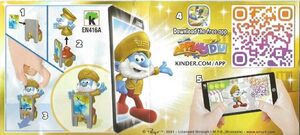 Meal Toy: Papa Smurf as Pilot (Kinder Surprise, Europe(Kinder - Smurfs ...