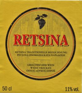 Drink Label: Retsina (Greek Wine Cellars D.Kourtakis S.A., GreeceCol:GR ...