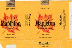 Paquete de Cigarrillos: Mapleton (Costa RicaCol:CR-CT-0077