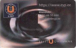 Bank Card: Internet Banking Code Card (Eesti Ühispank, EstoniaCol:EE-GM ...