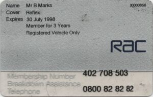 Functional Card: RAC Breakdown Assistance (Car Assistance and Auto ...