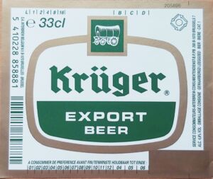 Drink Label: Kruger Export Beer (Interbrew, BelgiumCol:BE-BEER-028242