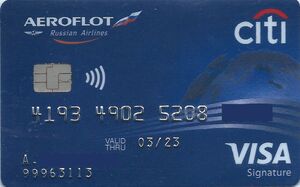 Bank Card: Citi. Aeroflot - Russian Airlines Blue. Express Card ...