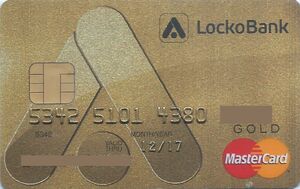 Bank Card: Logo Gold (LOCKO-Bank, RussiaCol:RU-MC-1734.01