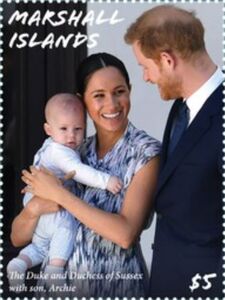 Stamp: The Duke and Duchess of Sussex with son, Archie (Marshall ...