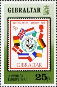 Stamp: 5p "E.E.C. Entry" Stamp (Watermark inv.) (Gibraltar(Amphilex ...