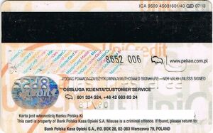 Bank Card: Pay Pass (Bank Polska Kasa Opieki SA/Bank Pekao SA ...