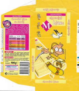 Chocolate Wrapper: Monoprix White chocolate (Monoprix Exploration ...