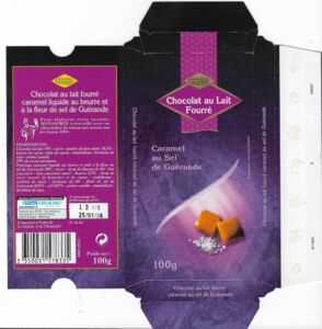Chocolate Wrapper: Monoprix Milk Caramel & Salt from Guérande (Monoprix ...