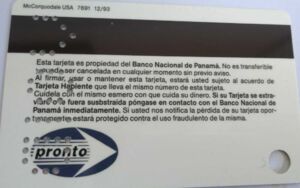 Bank Card: Bancomatico (Banco Nacional, PanamaCol:PA-GM-0004