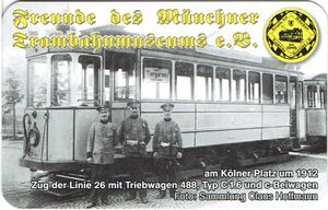 Calendario de Bolsillo: Zug der Linie 26 mit Triebwagen 488, Typ C 1.6 ...