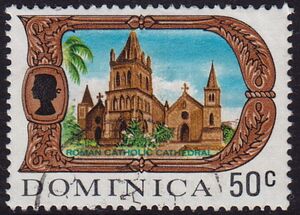 Stamp: Roman Catholic Cathedral (Dominica(Definitives (1972)) Sn:DM ...