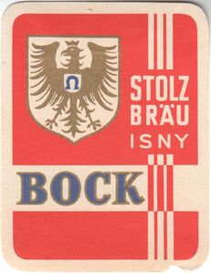 Drink Label: Isnyer Bock (Isner Stolz-Bräu, Germany, Federal ...