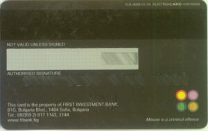 Bank Card: Fibank Mastercard Credit Black - 01/19/008 (First Investment ...